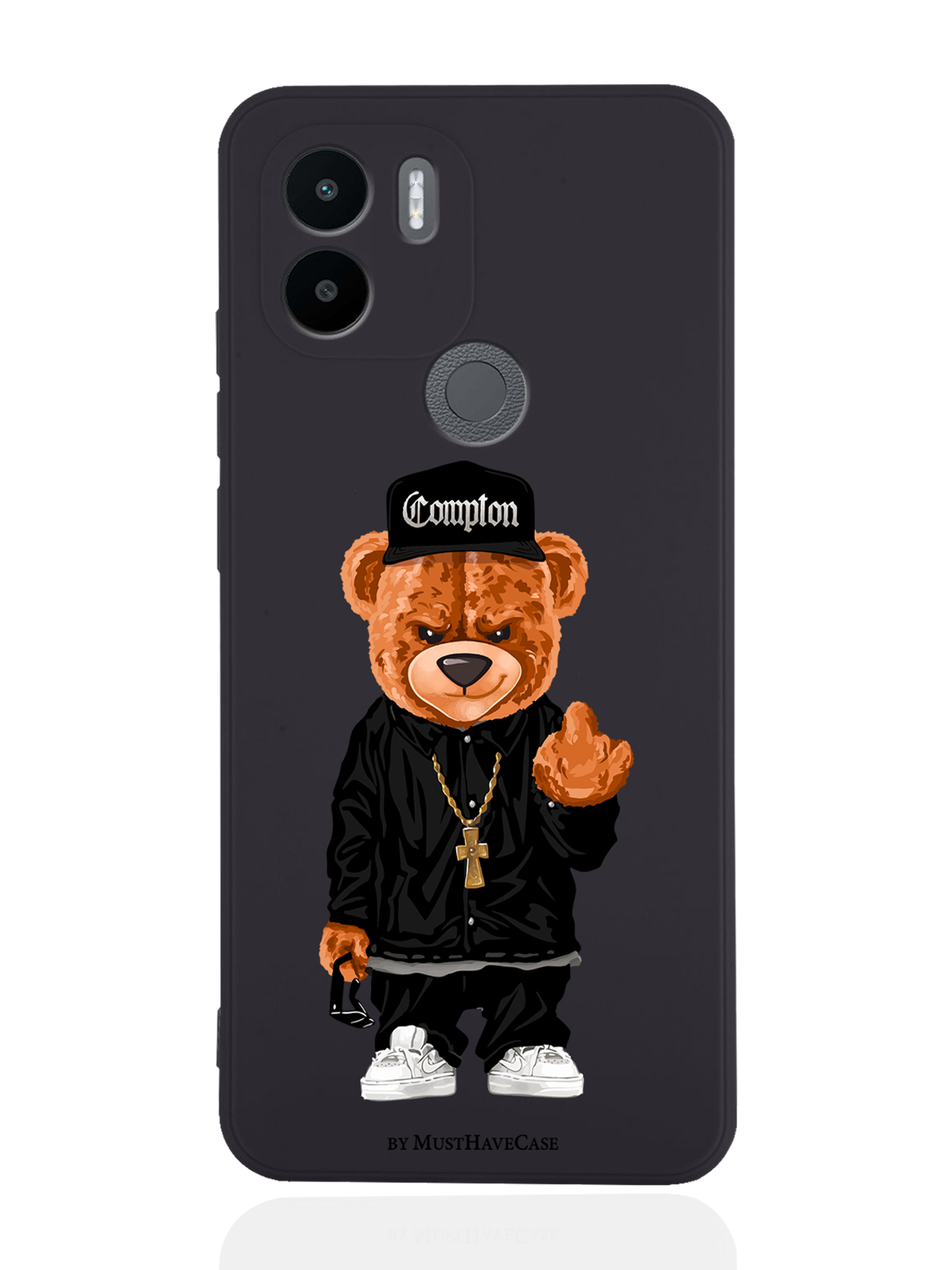 Чехол MustHaveCase для Xiaomi Redmi A1+ Мишка Compton черный