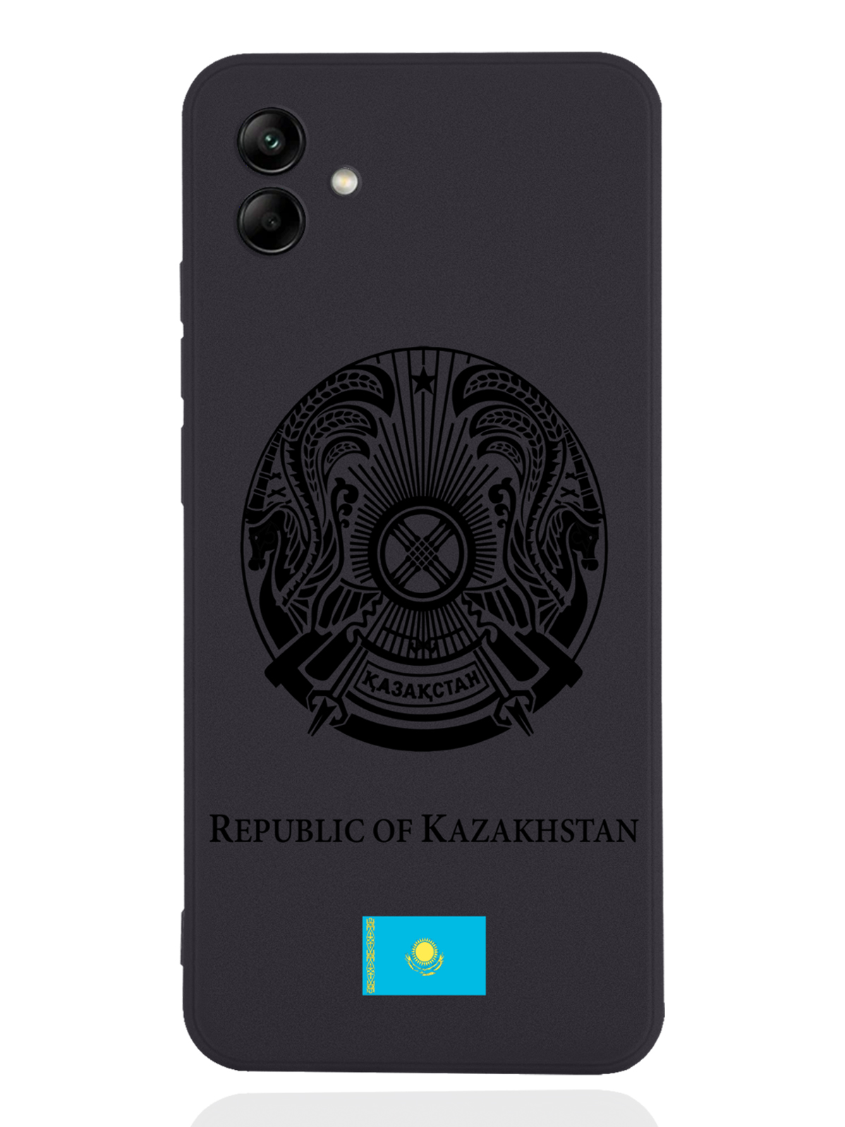 Чехол SignumCase для Samsung Galaxy A04 Черный лаковый Герб Казахстана черный