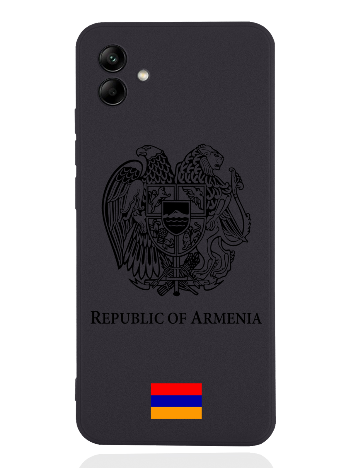 Чехол SignumCase для Samsung Galaxy A04 Золотой Герб Армении черный