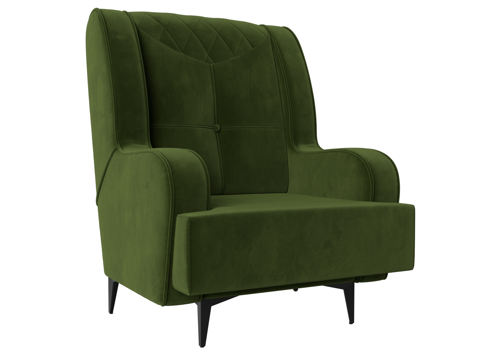 Кресло Неаполь микровельвет зеленый