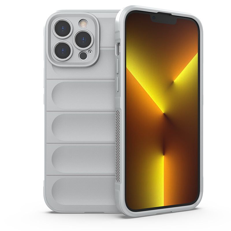 Чехол Flexible Case для iPhone 13 Pro светло-серый