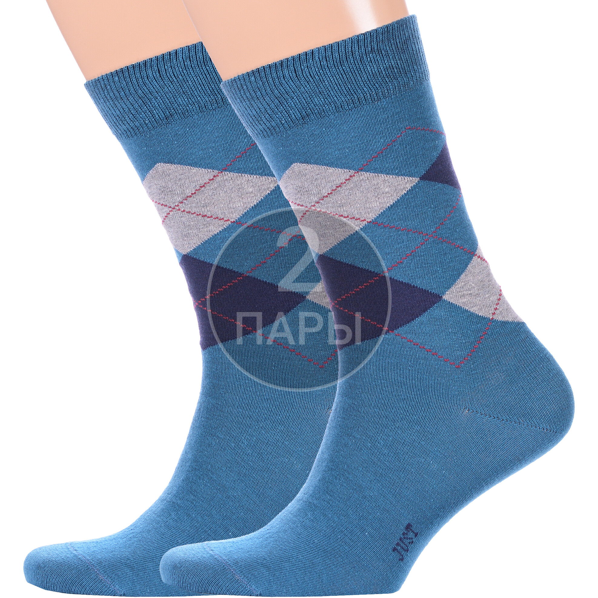 Комплект из 2 пар мужских носков "Красная ветка" 2-С-1354_25_БИРЮЗОВЫЕ