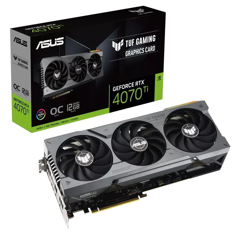 Видеокарта ASUS NVIDIA GeForce RTX 4070 Ti TUF Gaming OC (TUF-RTX4070TI-O12G-GAMING)