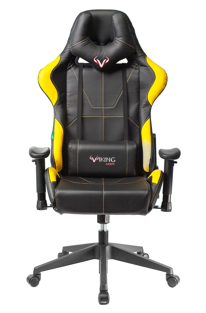 Игровое кресло VIKING 5 AERO Желтый/Черный иск. кожа