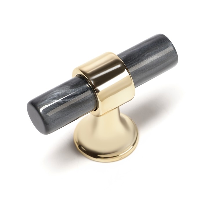 Ручка кнопка Cappio PK106 9905908, D=12 мм, графит/золото