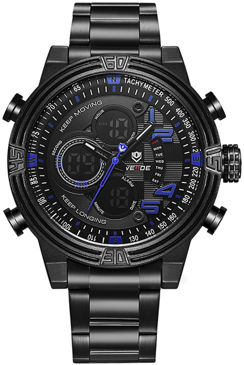 Наручные часы мужские WEIDE WH5209BBBLWB черные