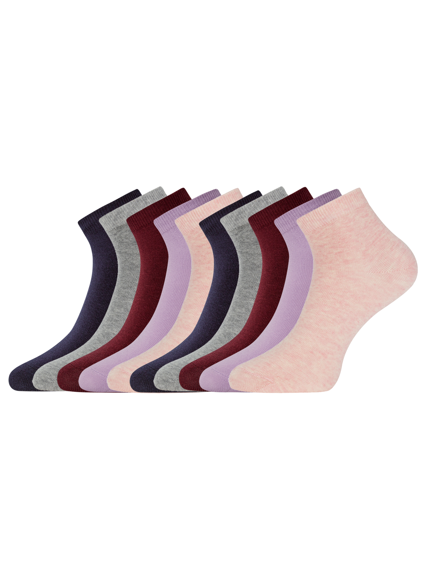 Комплект носков женских oodji 57102418T10 разноцветных 35-37