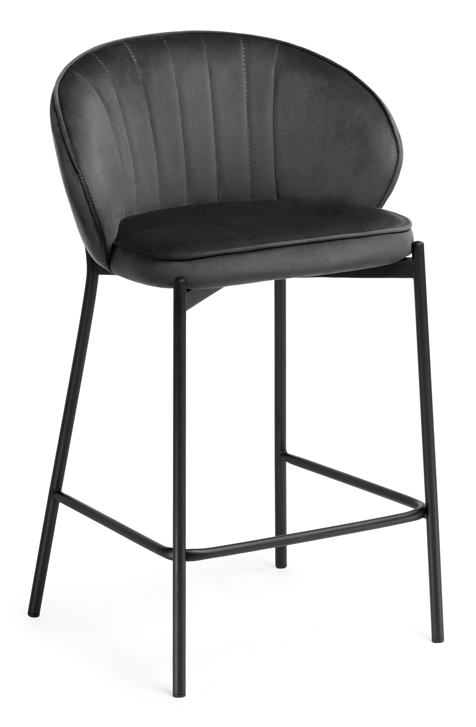 Полубарный стул Woodville Нейл, серый/черный