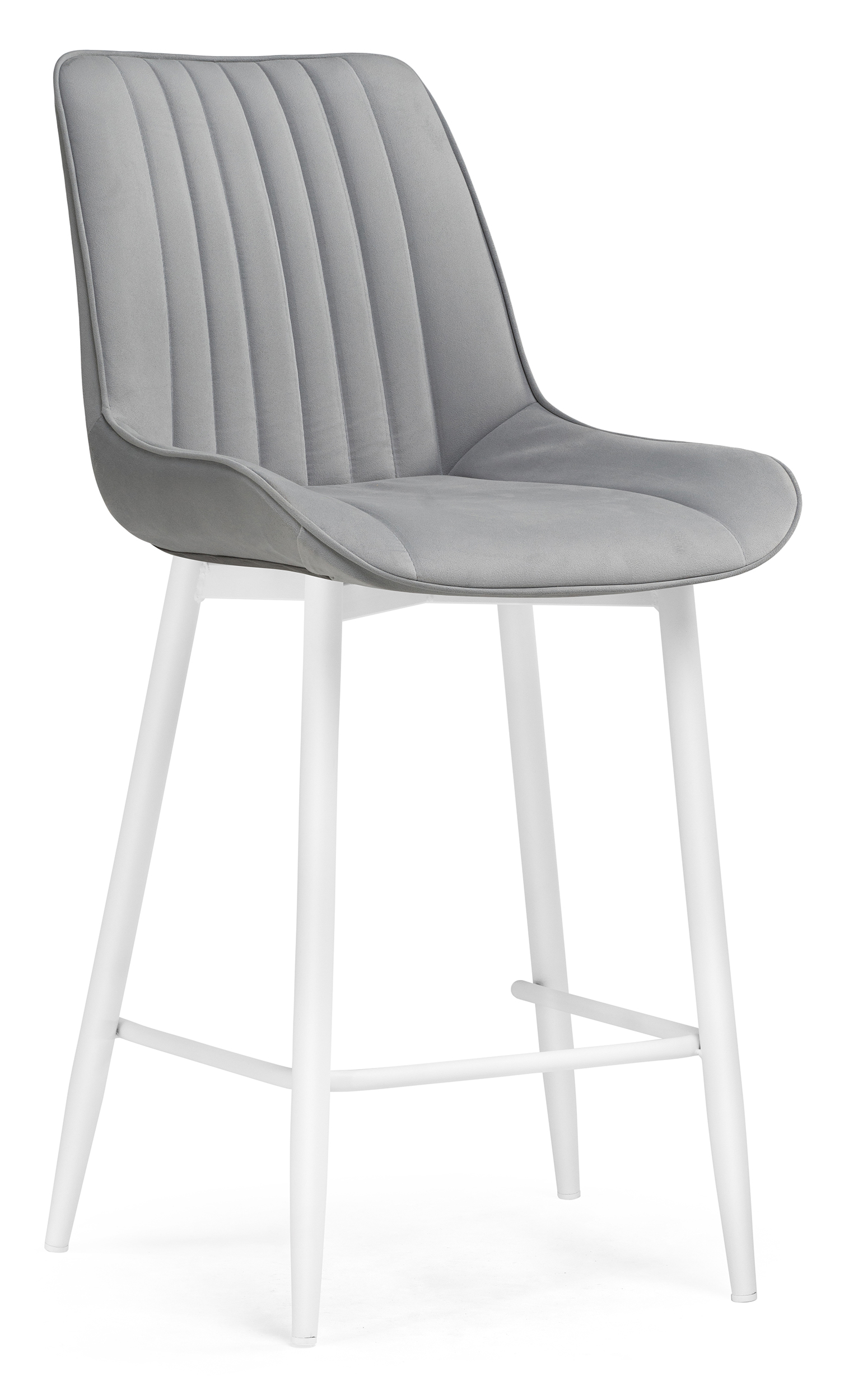 Полубарный стул Мебельные решения Седа, светло-серый/белый
