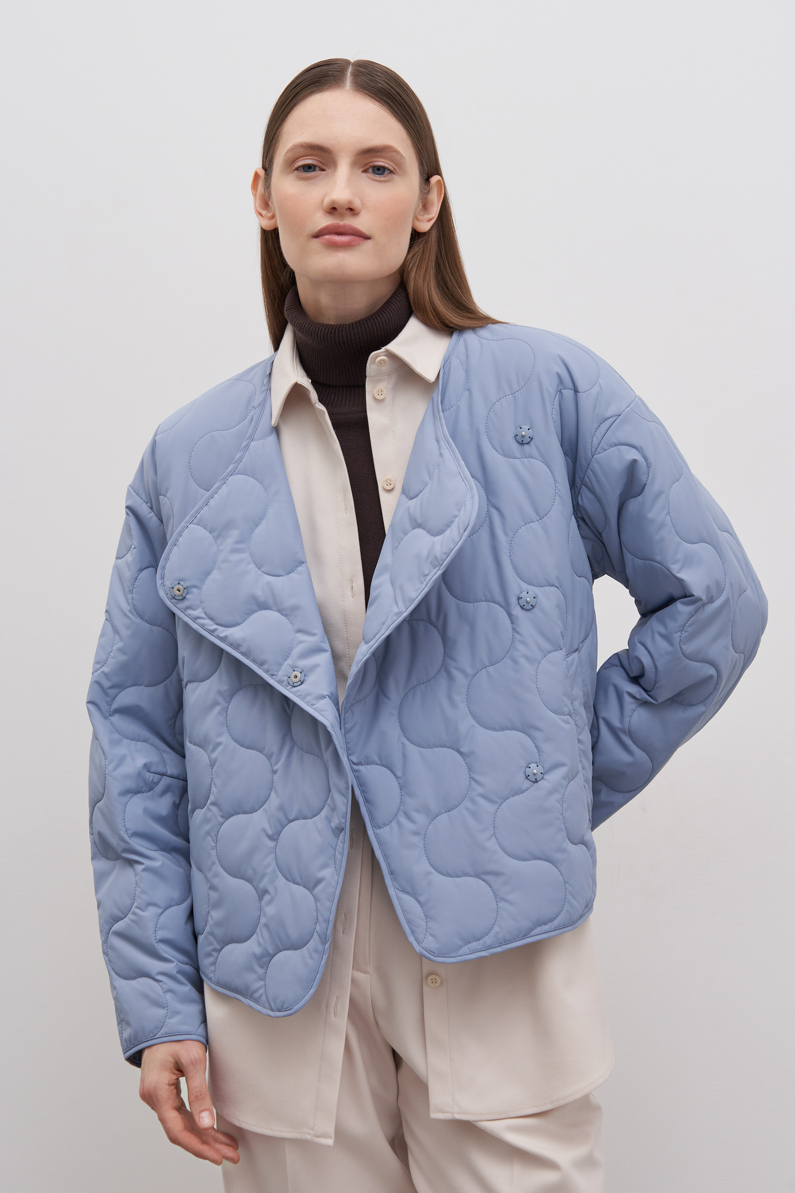 Куртка женская Finn Flare FAD11042 голубая XL