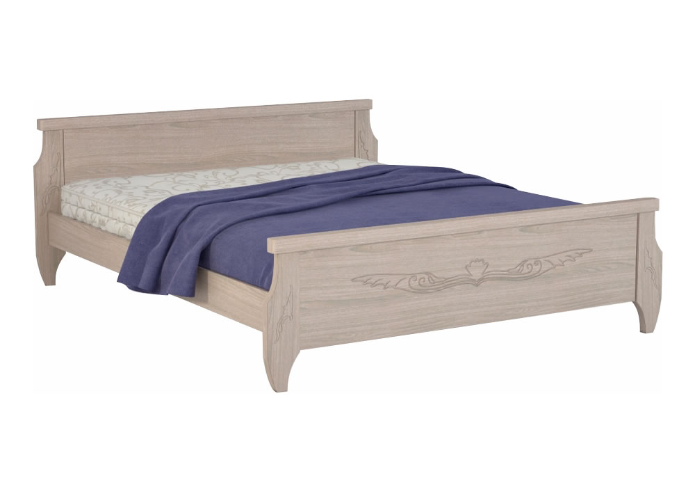 Кровать Дримлайн Ника ясень-венге с серебряной патиной 150х190
