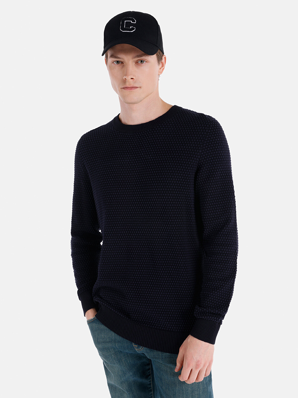 Джемпер мужской COLIN'S CL1065803 синий XL