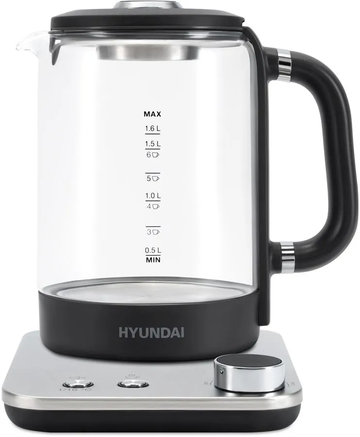 Чайник электрический HYUNDAI HYK-G5401 1.7 л серебристый