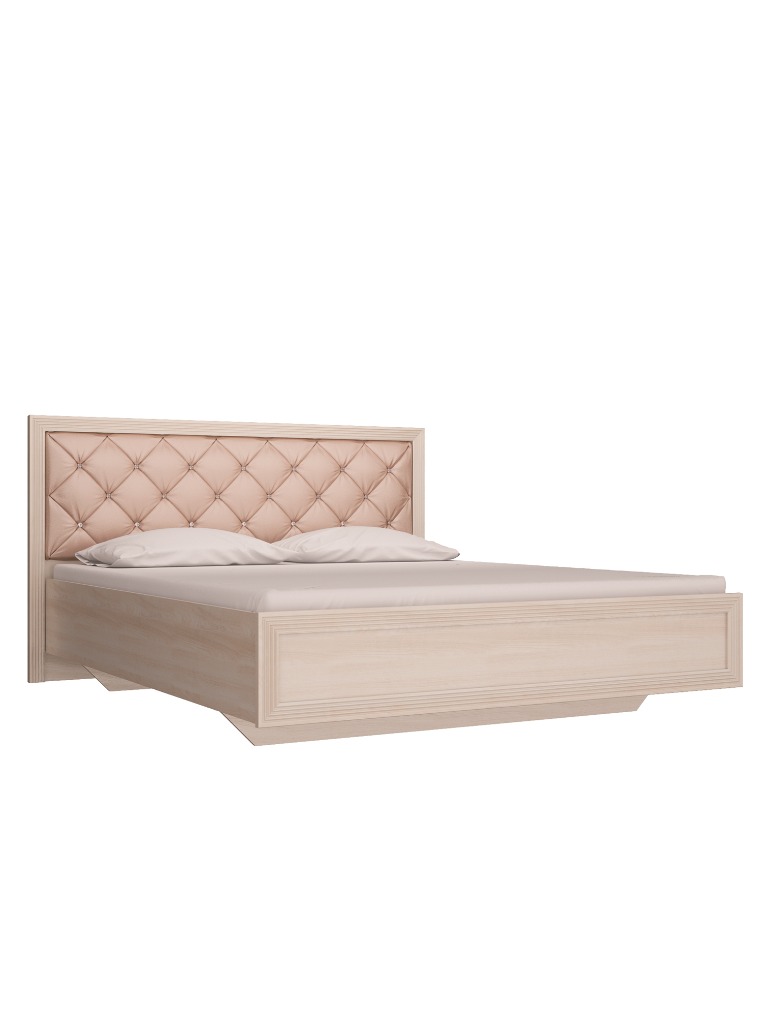 Двуспальная кровать Beneli ОРИОН, с мягким изголовьем 160х200 см, 1 шт.