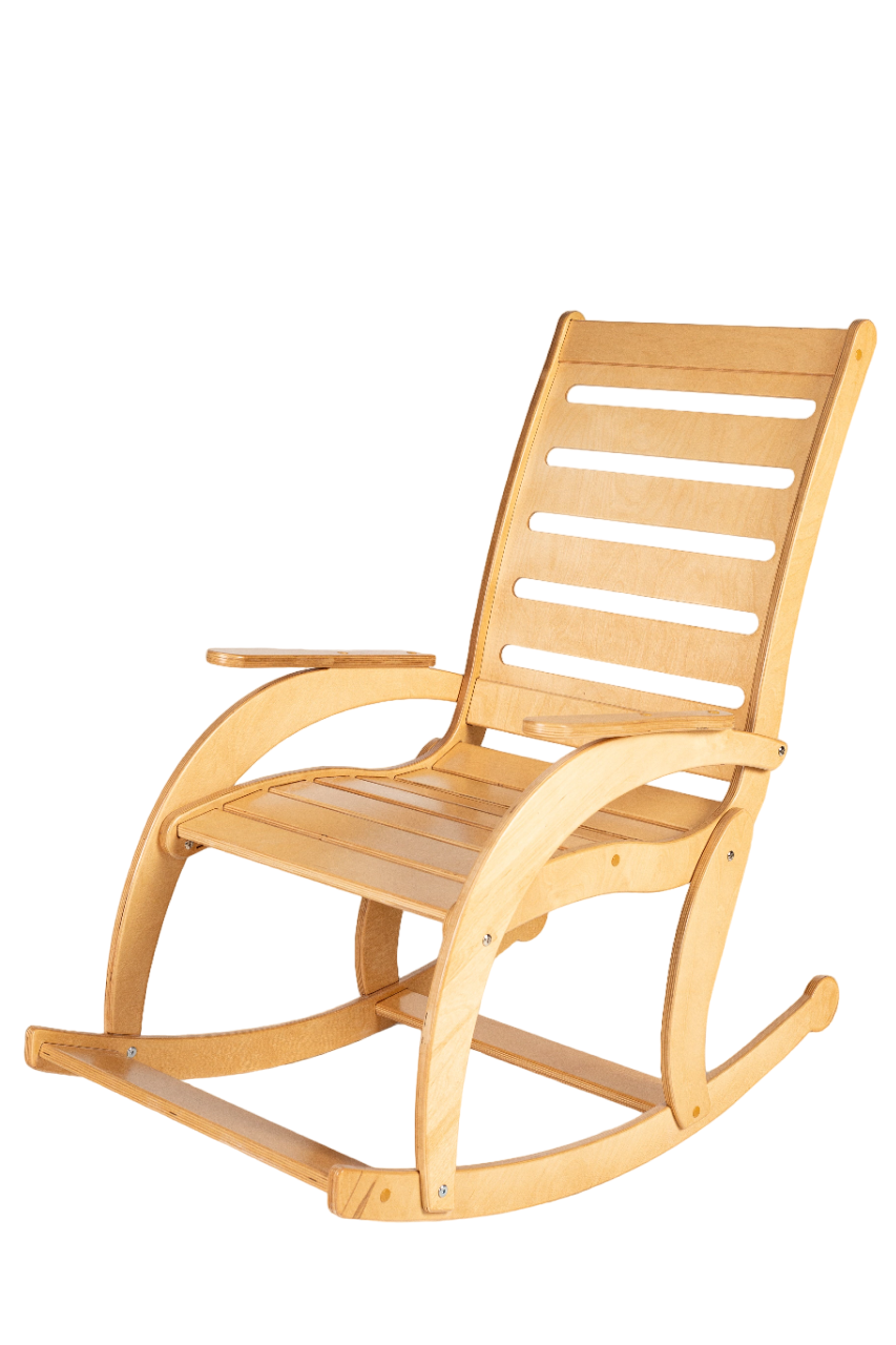 Кресло качалка деревянное Playwoods Сельма сандал прямая спинка