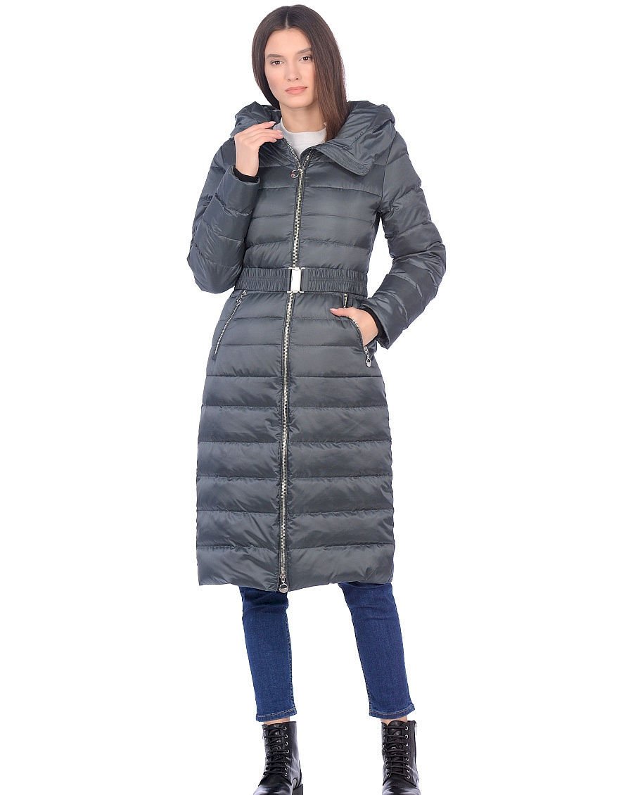 Пуховик-пальто женский Avi A-70019 серый 36 EU