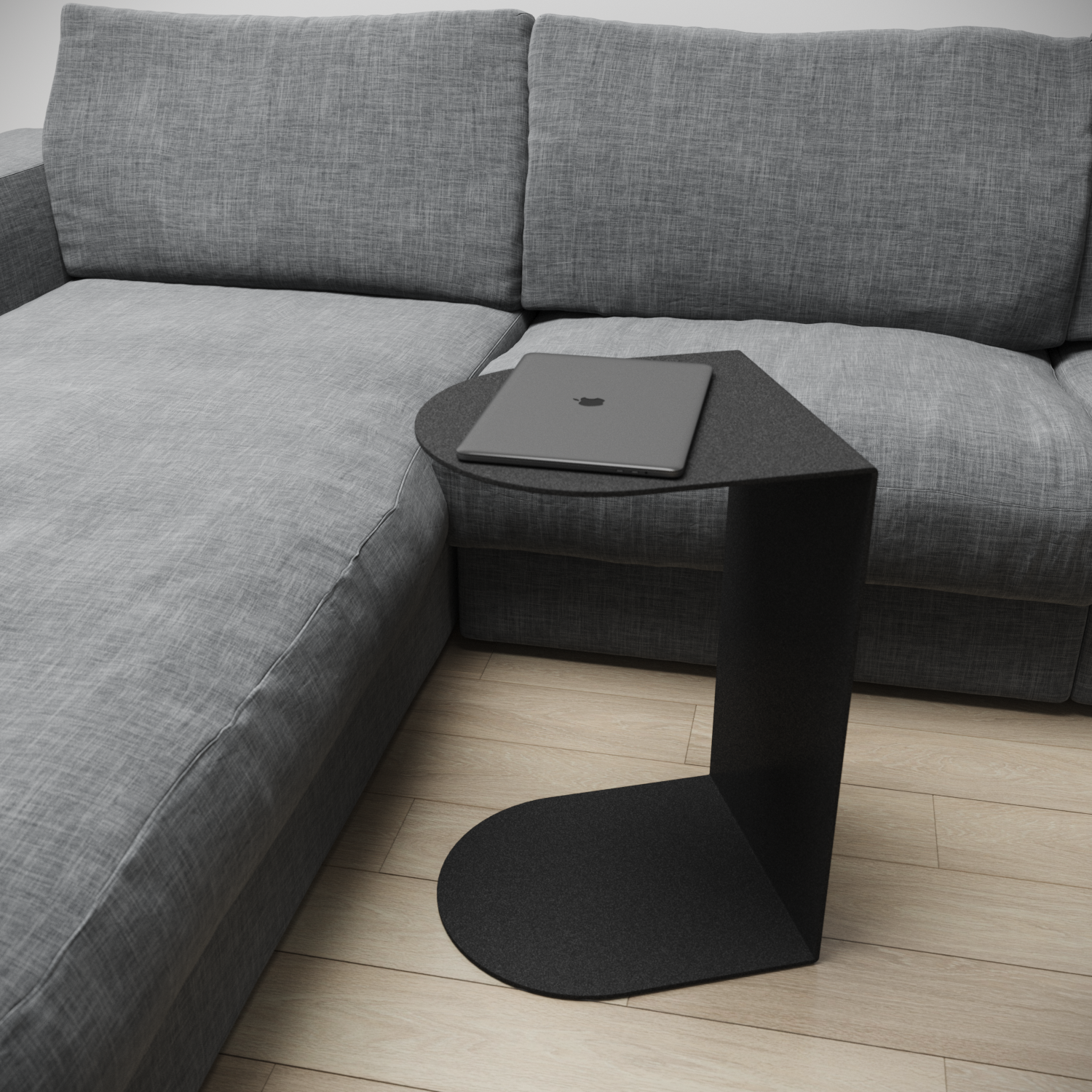 Столик для ноутбука GEN GROUP EVULO, круглый металлический черный