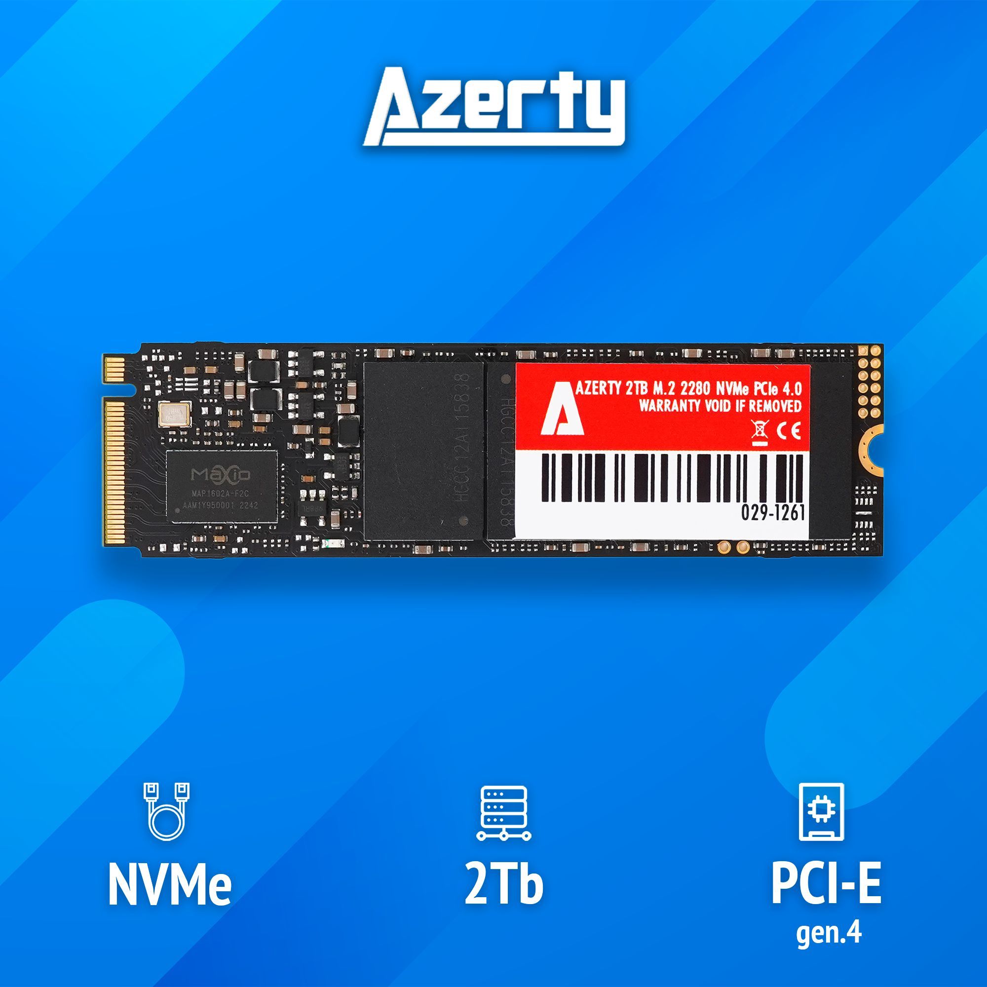 SSD накопитель Azerty M.2 2280 NVMe NV950 2TB M.2 2280 2 ТБ 029-1261