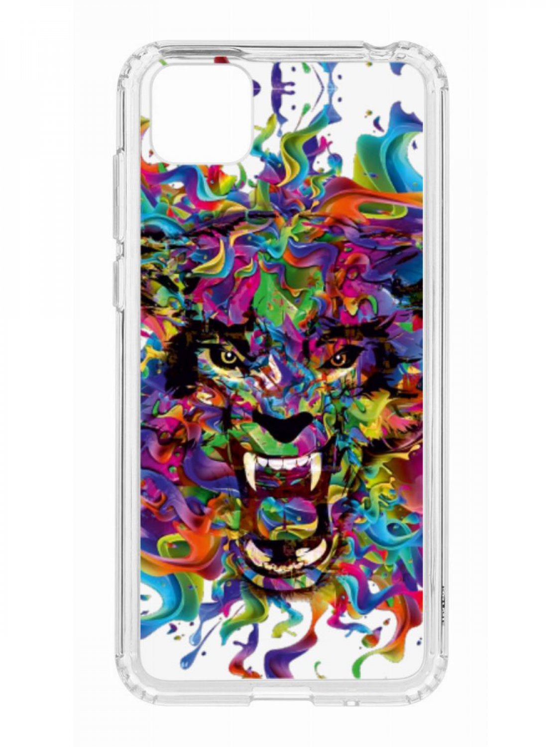 Противоударный чехол для Huawei Honor 9S Kruche Print Colored beast прозрачный с рисунком