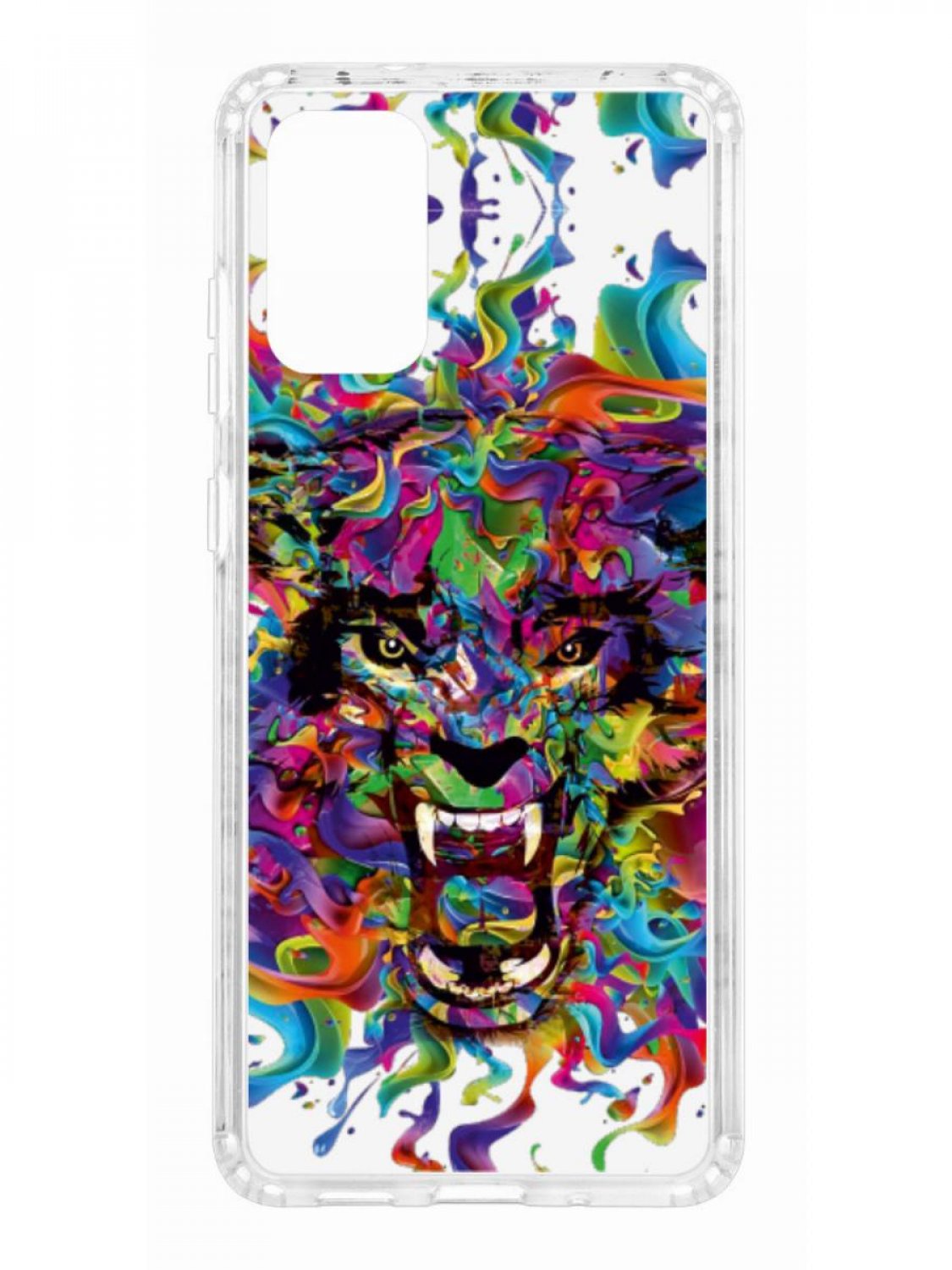 Противоударный чехол для Samsung Galaxy S20 Plus Kruche Print Colored beast прозрачный