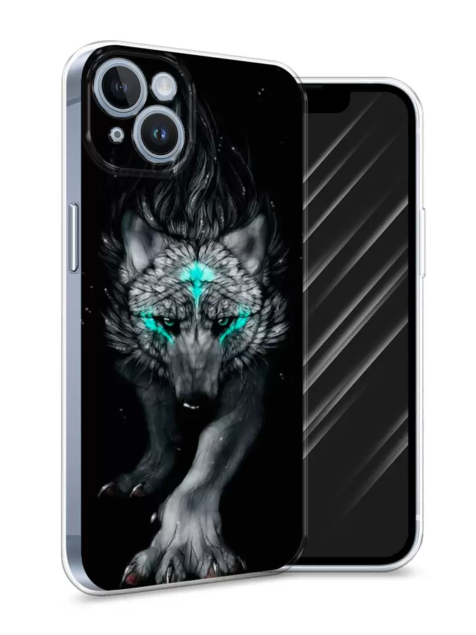 Силиконовый чехол Awog "Волшебный волк" для Apple iPhone 14
