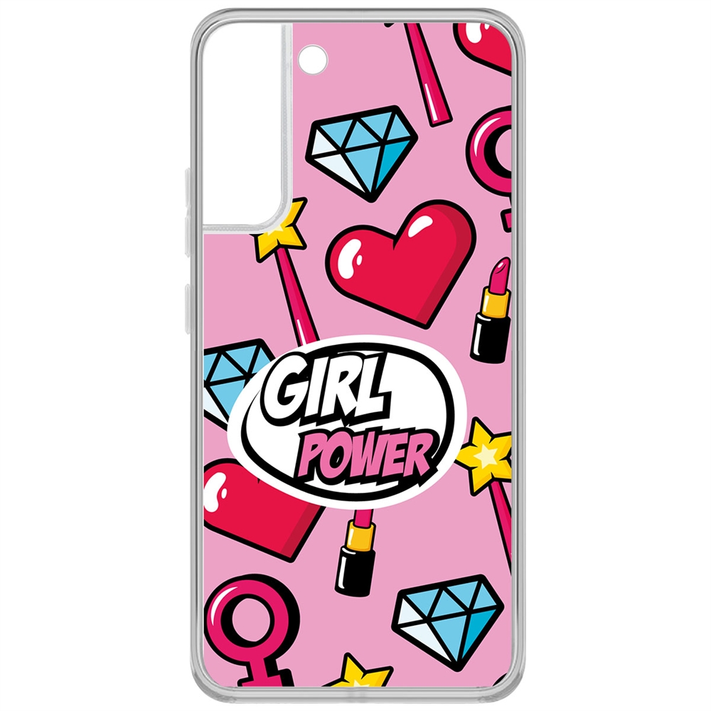 Чехол-накладка Krutoff Clear Case Girl Power для Samsung Galaxy S22+