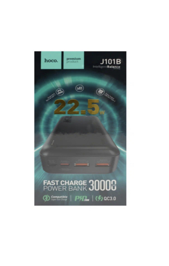 Внешний аккумулятор Hoco J101B 30000 мА/ч для мобильных устройств, черный (8252)
