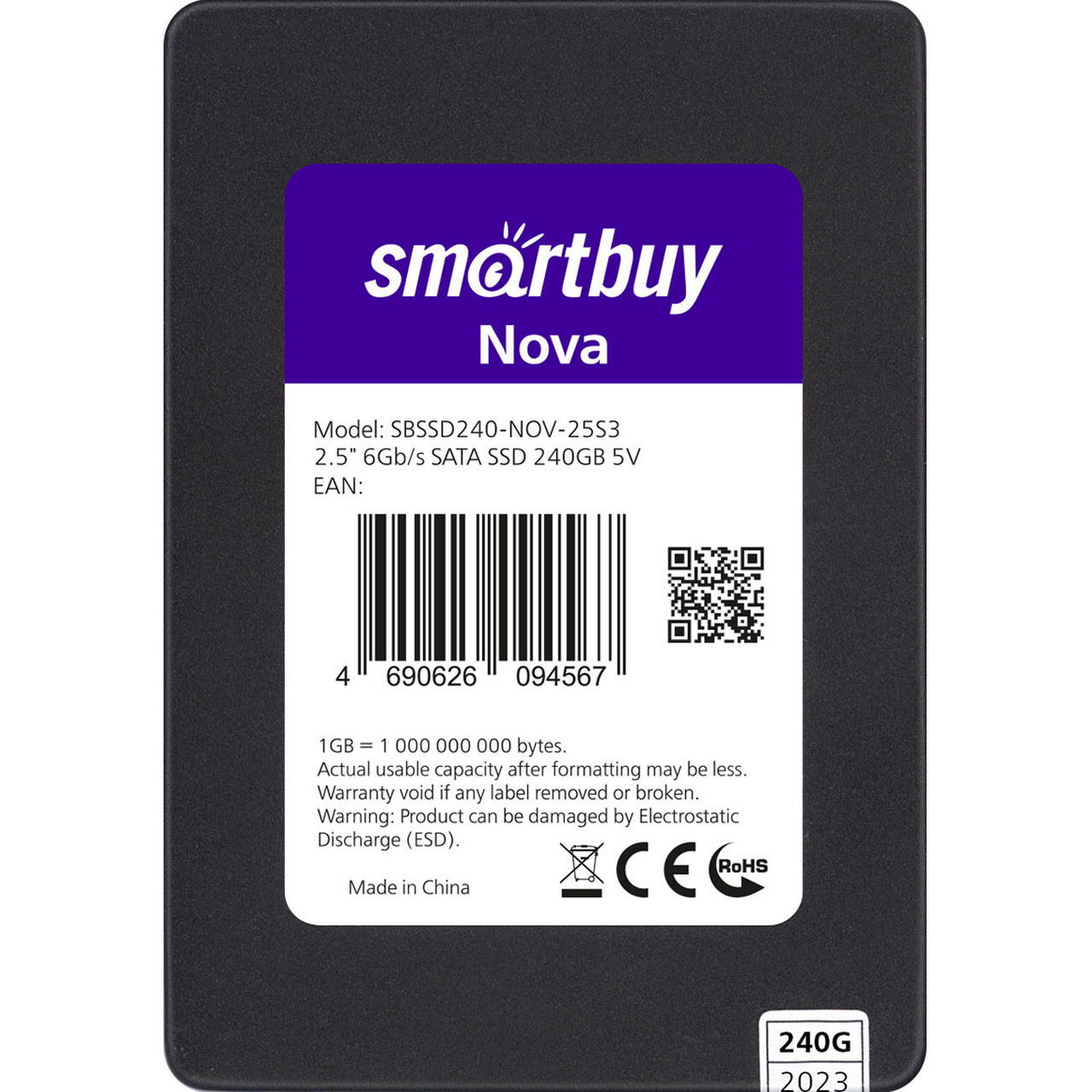 SSD накопитель SmartBuy Nova mk1 2.5" 240 ГБ (SBSSD240-NOV-25S3)