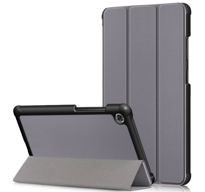 Чехол MyPads для Lenovo Tab M7 на пластиковой основе серый