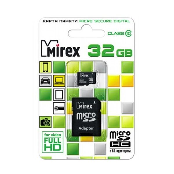 Карта памяти MIREX Micro SDHC 32GB