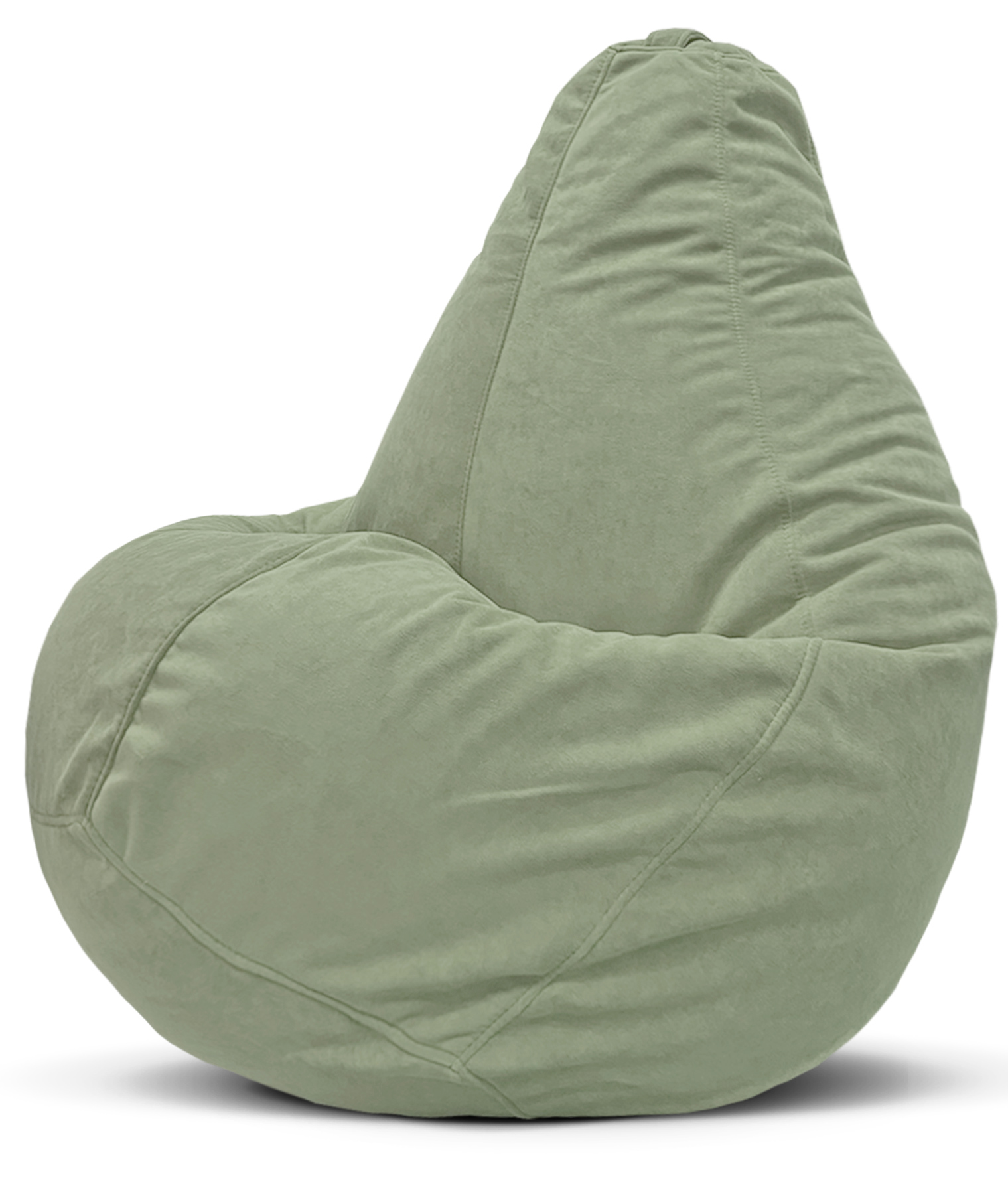 Кресло-мешок PUFLOVE пуфик груша, размер XXL, салатовый велюр