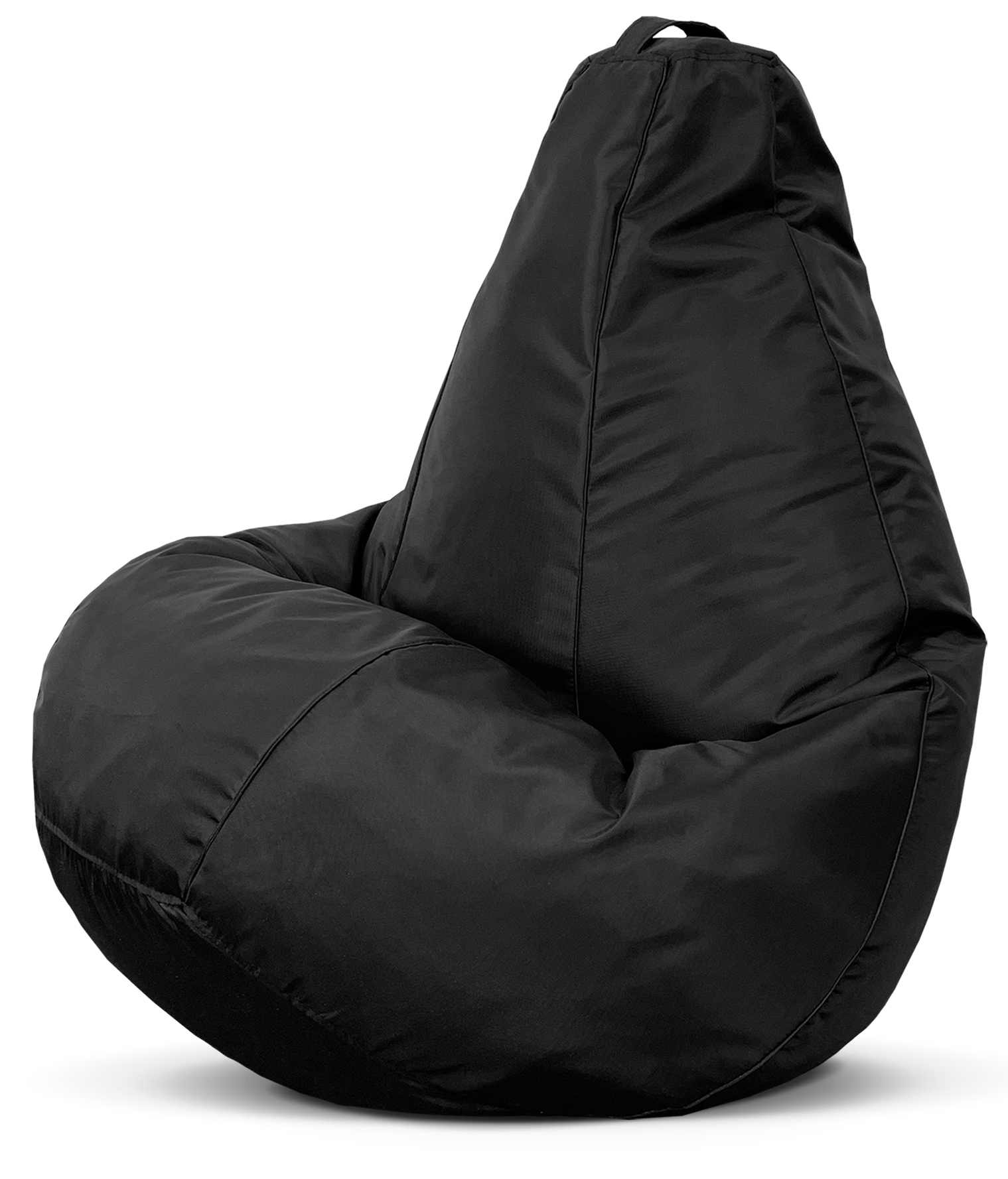 Кресло-мешок PUFLOVE пуфик груша, размер XL, черный оксфорд