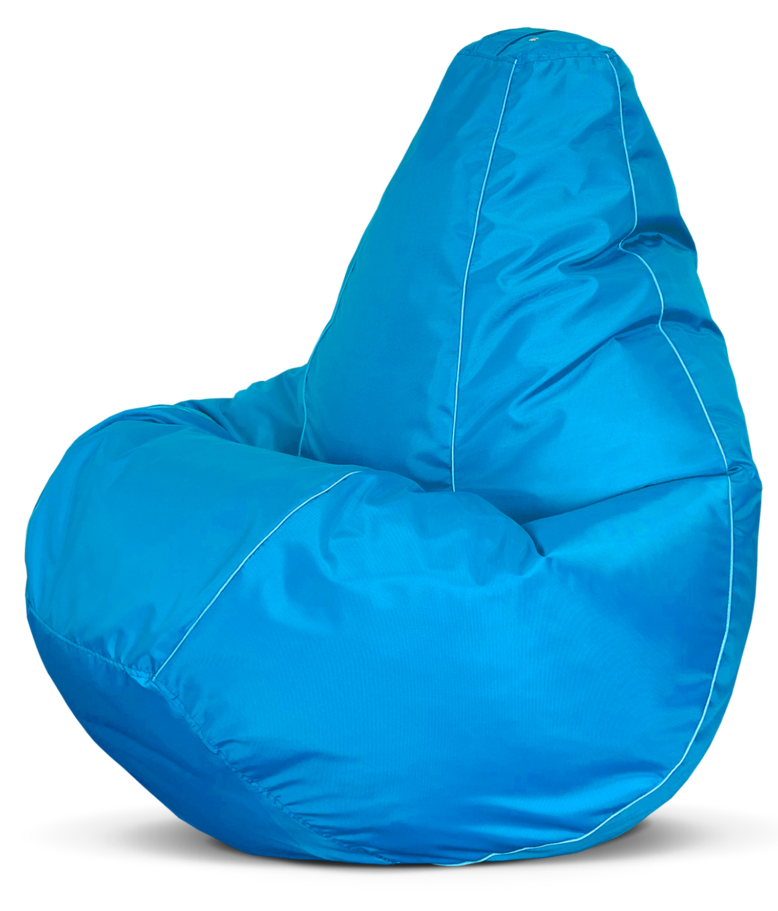 Кресло-мешок PUFLOVE пуфик груша, размер XXL, голубой оксфорд