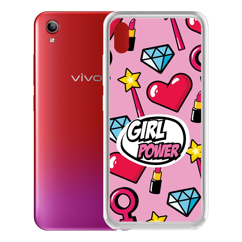 Чехол-накладка Krutoff Clear Case Girl Power для Vivo Y91C