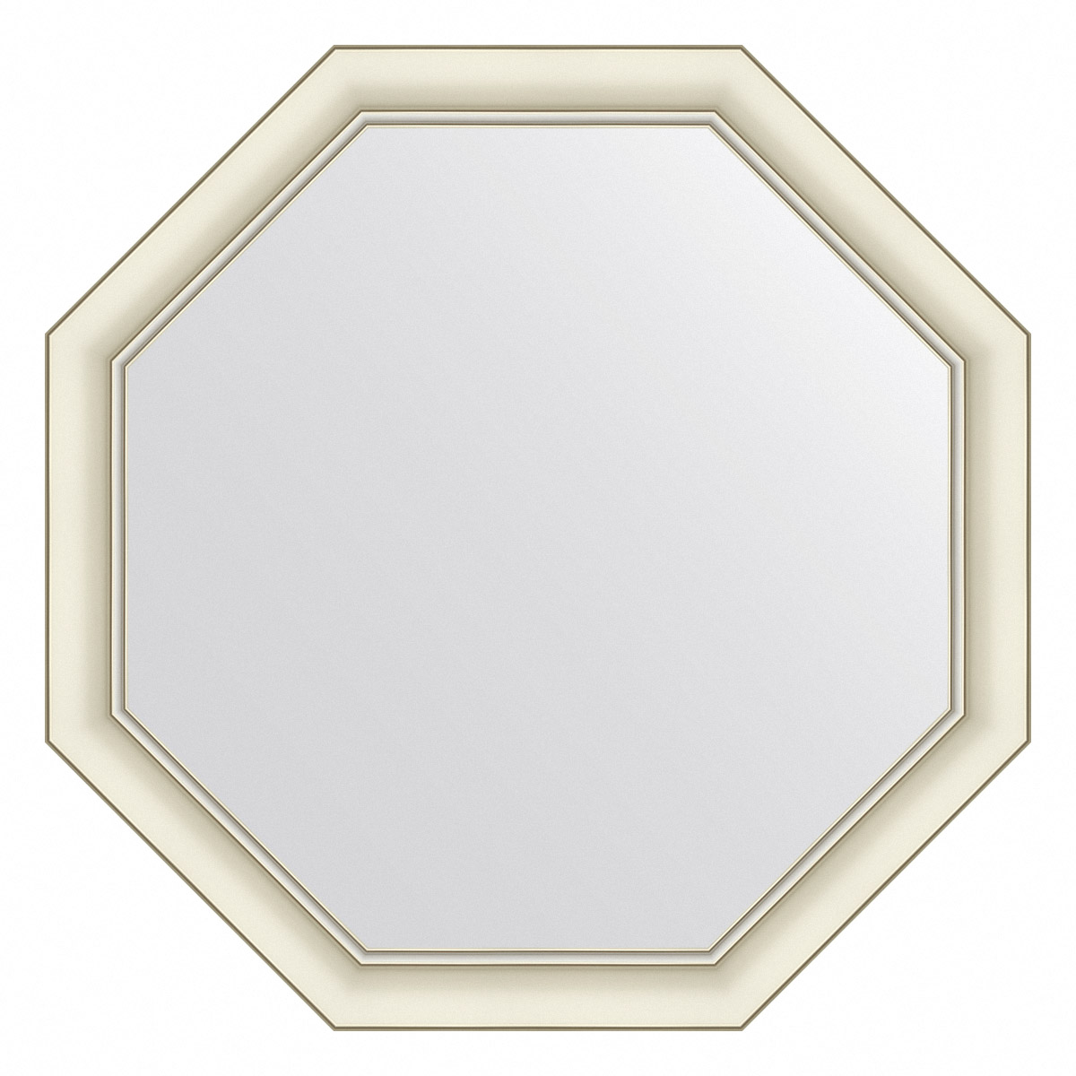 Зеркало в раме 71x71см Evoform BY 7432 белый с серебром