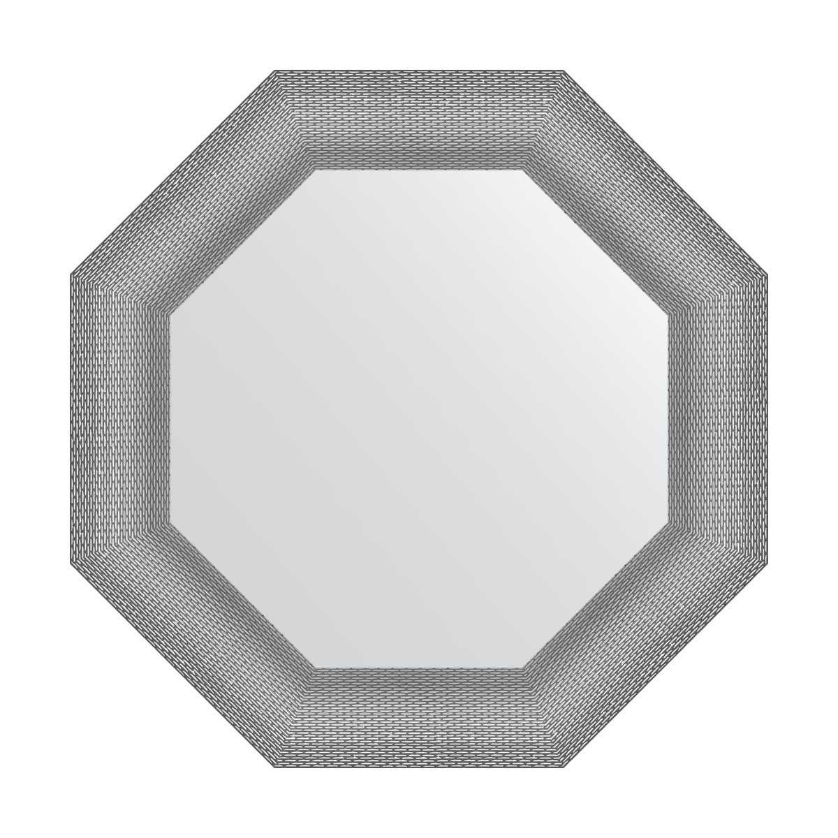 Зеркало в раме 61x61см Evoform BY 7404 серебряная кольчуга