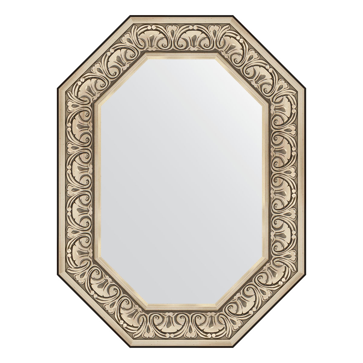 Зеркало в раме 60x80см Evoform BY 7245 барокко серебро