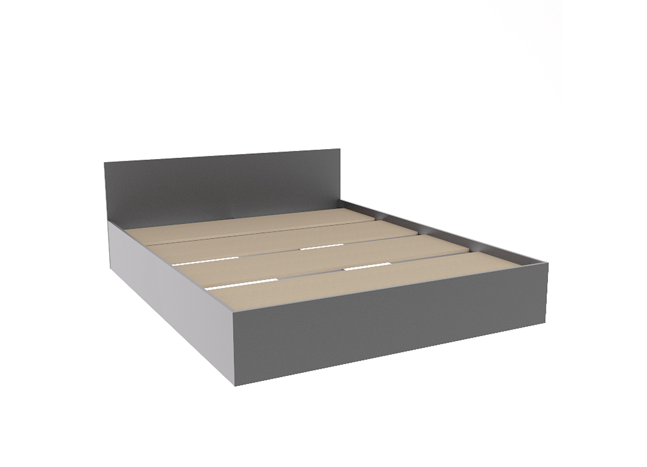 Кровать ДСВ Мебель Мори КРМ 1600.1, графит