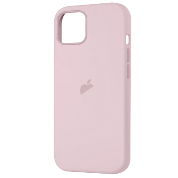 Чехол iPhone 14 Plus Silicon Case Chalk Pink (MagSafe) c Logo, розовый
