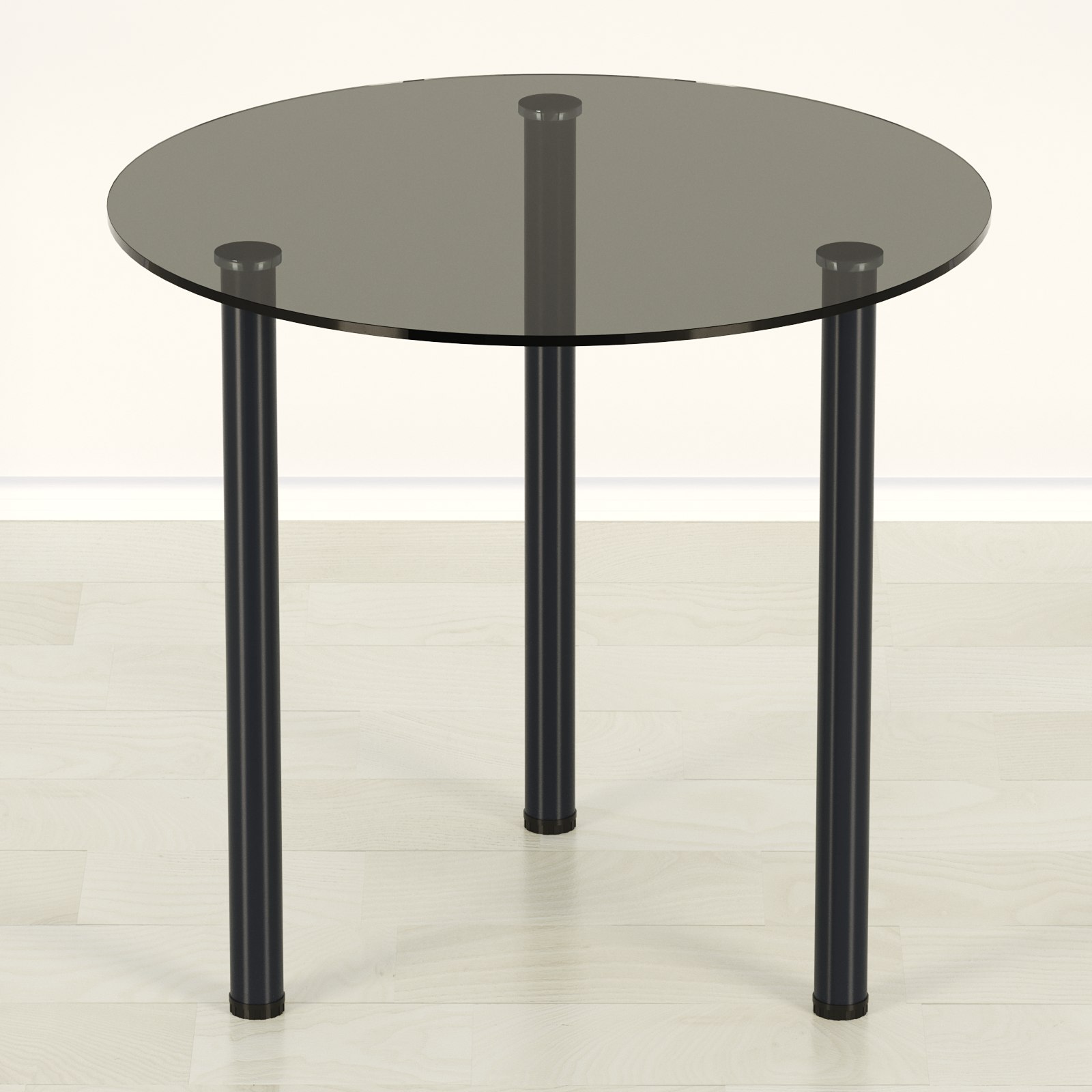 Стеклянный стол Mebel Apartment Эдель 18-3 серый/черный D70