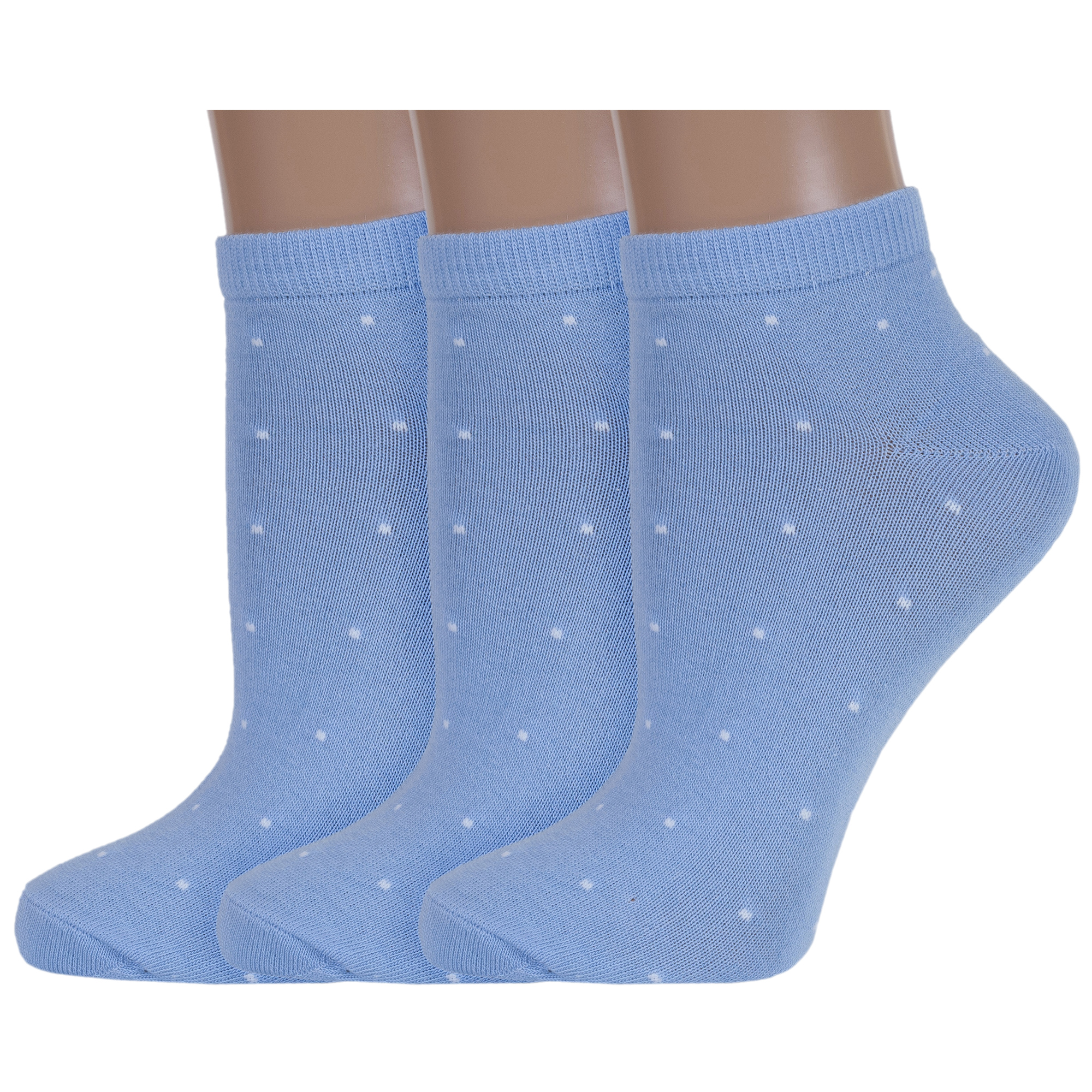 Комплект носков женских VASILINA 3-1КБГ голубых; белых 23-25