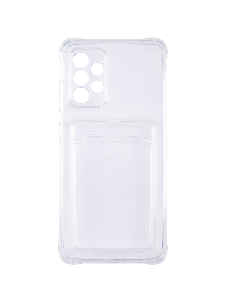 Чехол для Samsung Galaxy A52 (A525) с картхолдером и защитой камеры, прозрачный