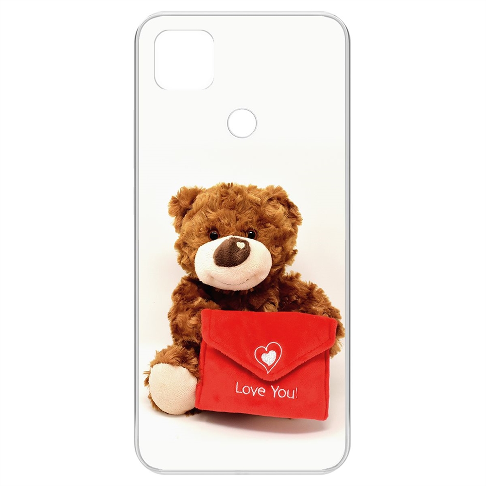 Чехол-накладка Krutoff Clear Case Медвежонок тебя любит для Xiaomi Redmi 9C