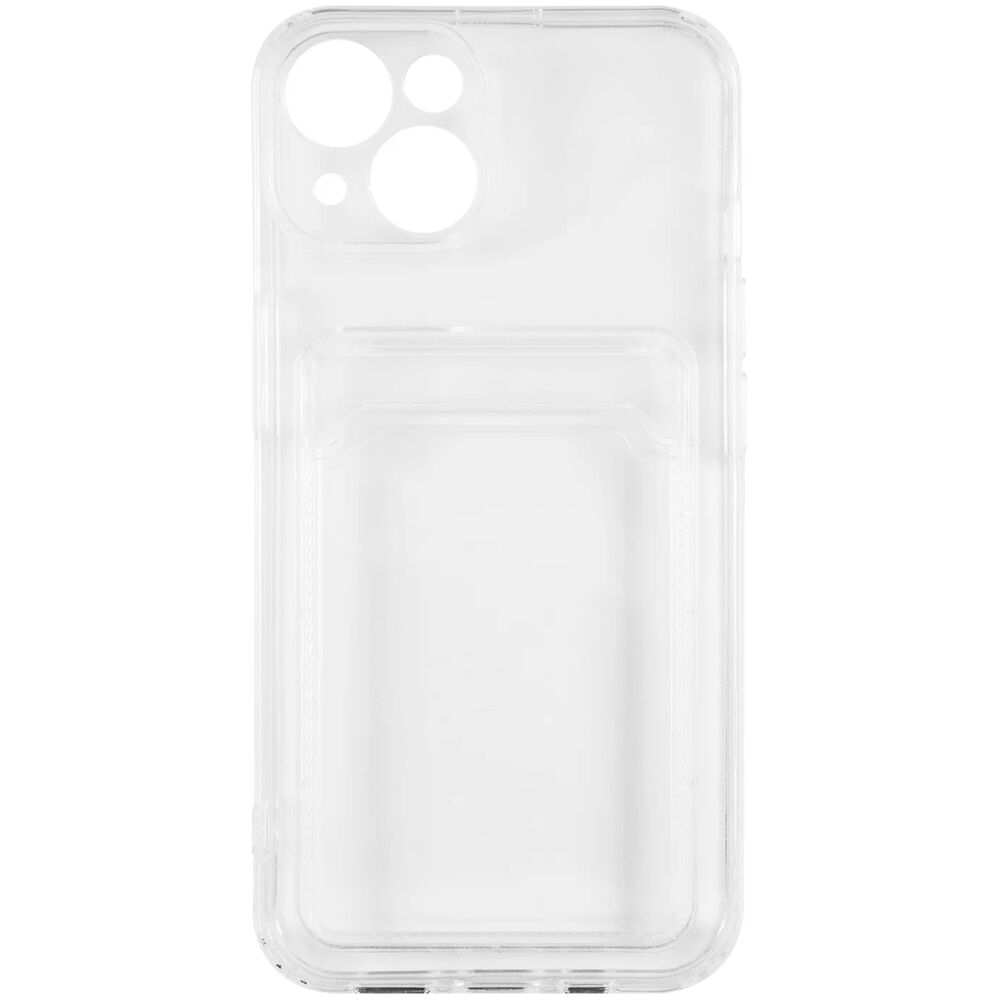 Чехол для Apple iPhone 14 Red Line iBox Crystal прозрачный с кардхолдером