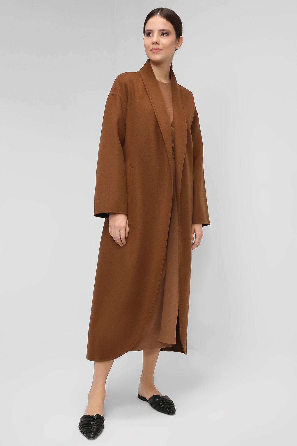 Пальто женское SABRINA SCALA SS21096143-010 коричневое 44 RU