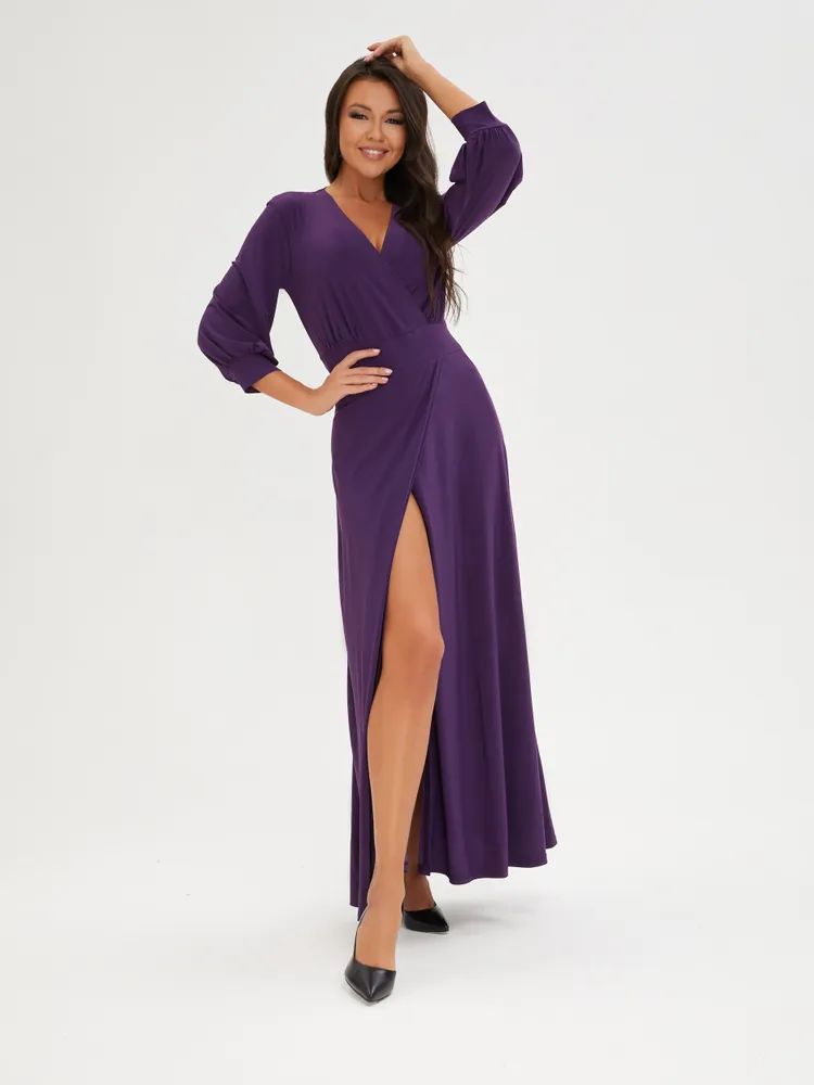 Платье женское Vera Nova 0-232 фиолетовое 46 RU