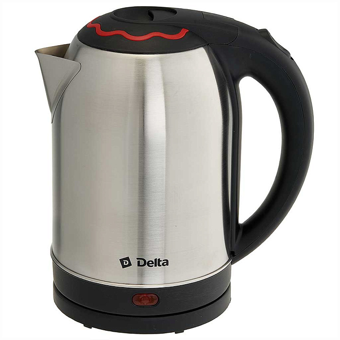 Чайник электрический DELTA DL-1330 2 л серебристый