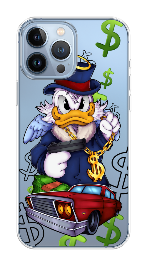 Чехол на Apple iPhone 13 Pro Max "Scrooge McDuck with a Gold Chain"