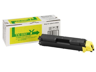 Картридж для лазерного принтера Kyocera TK-590Y, желтый, оригинал