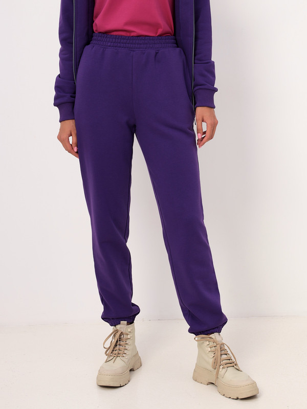Спортивные брюки женские MOM №1 MOM-5124 фиолетовые 3XL